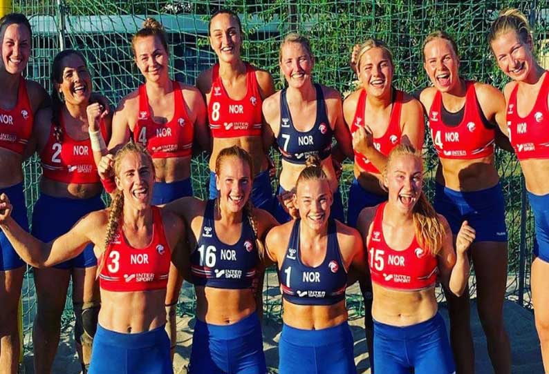 Completely ridiculous Norwegian women's beach handball team fined for ...