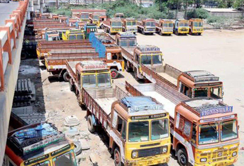 Coimbatore district The strike began on trucks Revenue loss of Rs 100 ...