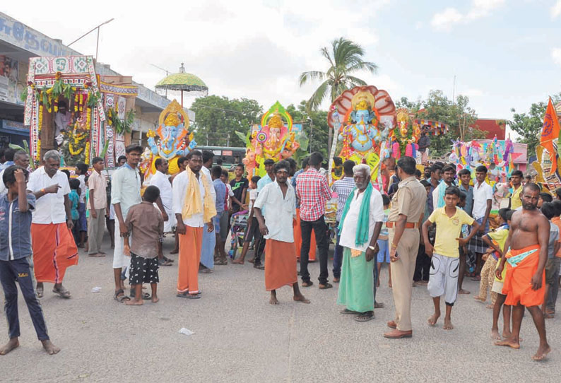 Shenkottai- Vasudevanallur Vinayagar statues are performed | செங்கோட்டை ...